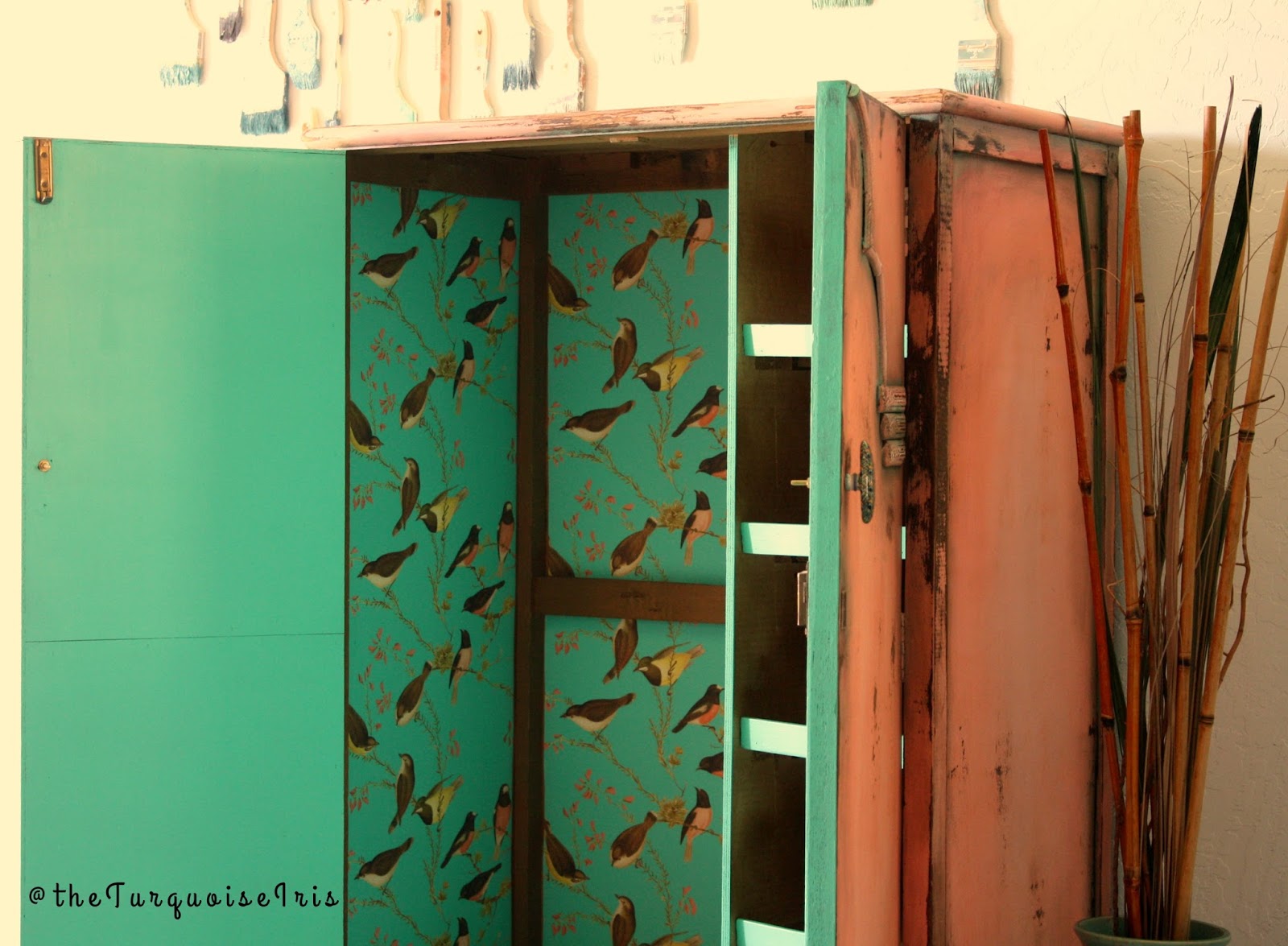The Turquoise Iris ~ Furniture & Art: Coral Mini Wardrobe with Teal ...
