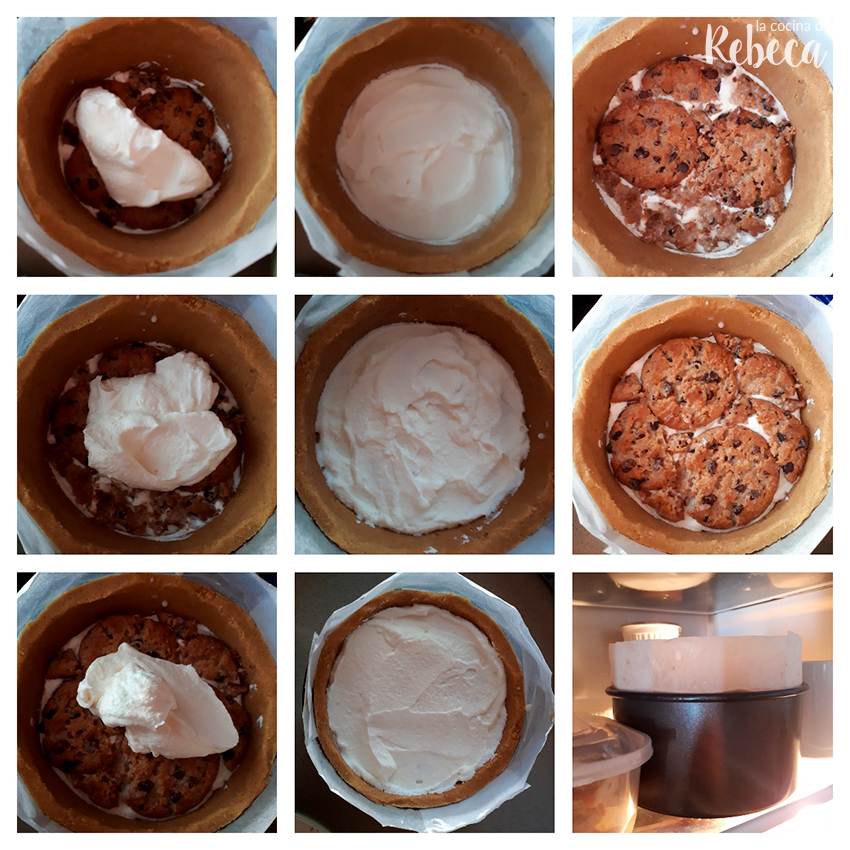 La cocina de Rebeca: Tarta de cookies con nata
