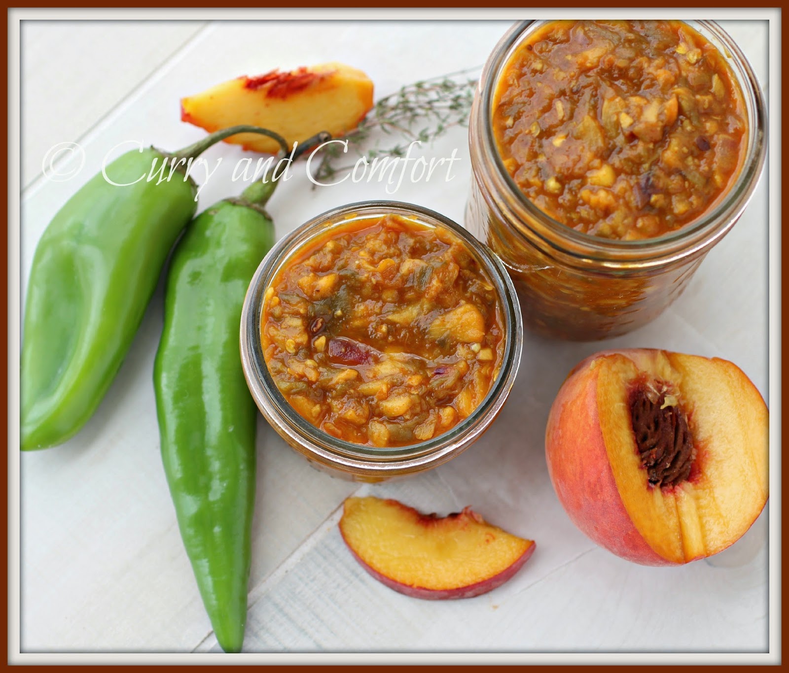 Kitchen Simmer: Peach and Roasted Hatch Chile Chutney