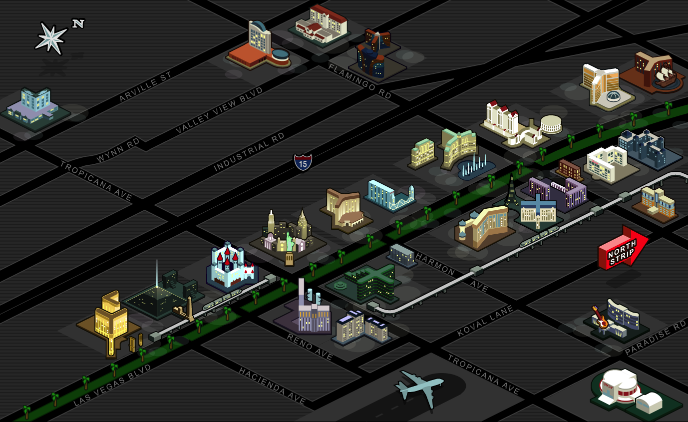 Leduc Creative: Las Vegas Isometric Vector Maps