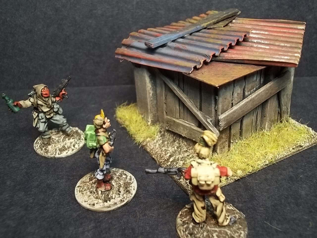 Lead Addict: Finished Shanties for 28mm Post Apocalypse