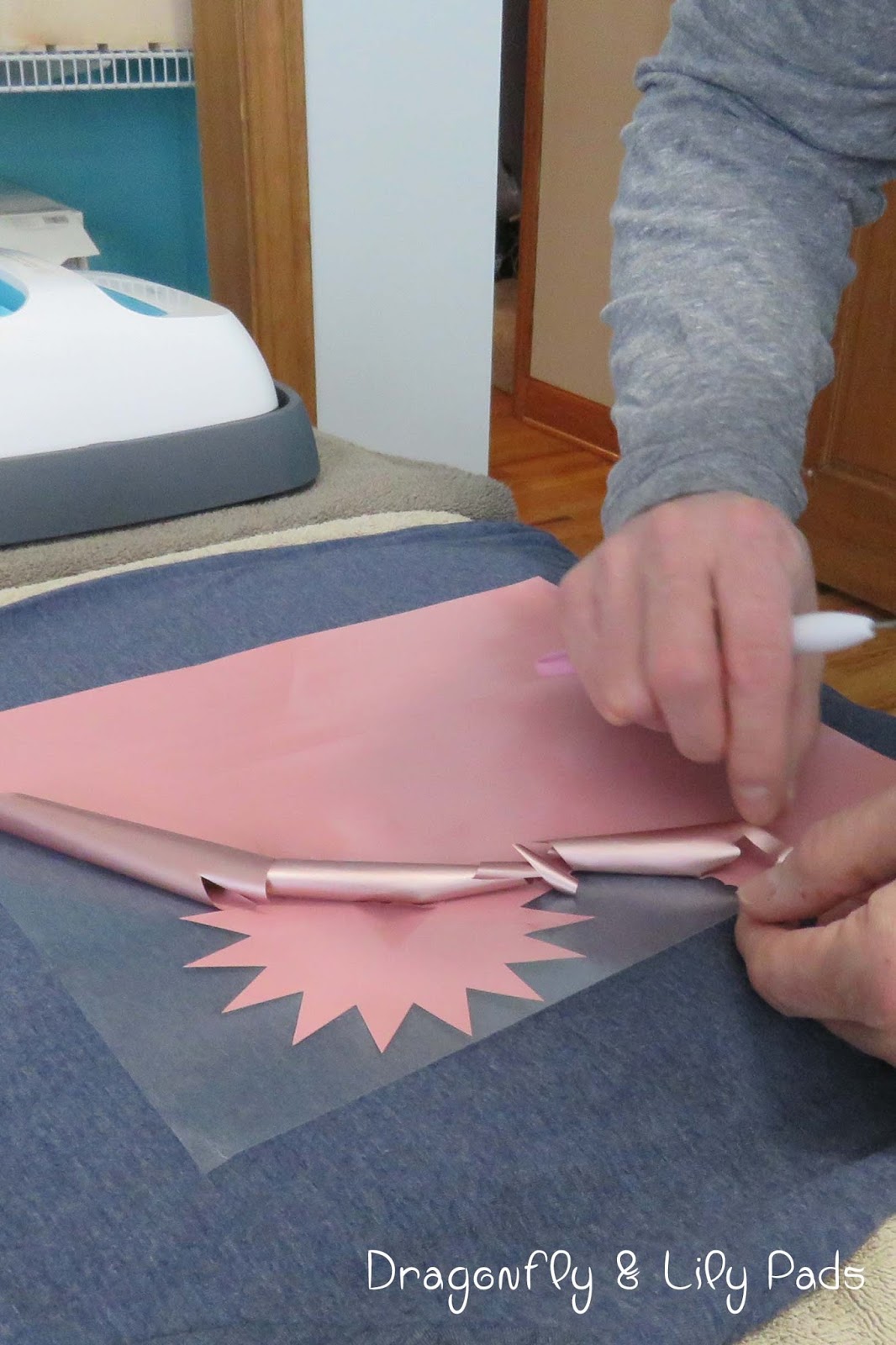 Dragonfly & Lily Pads: Sunset HTV T-Shirt