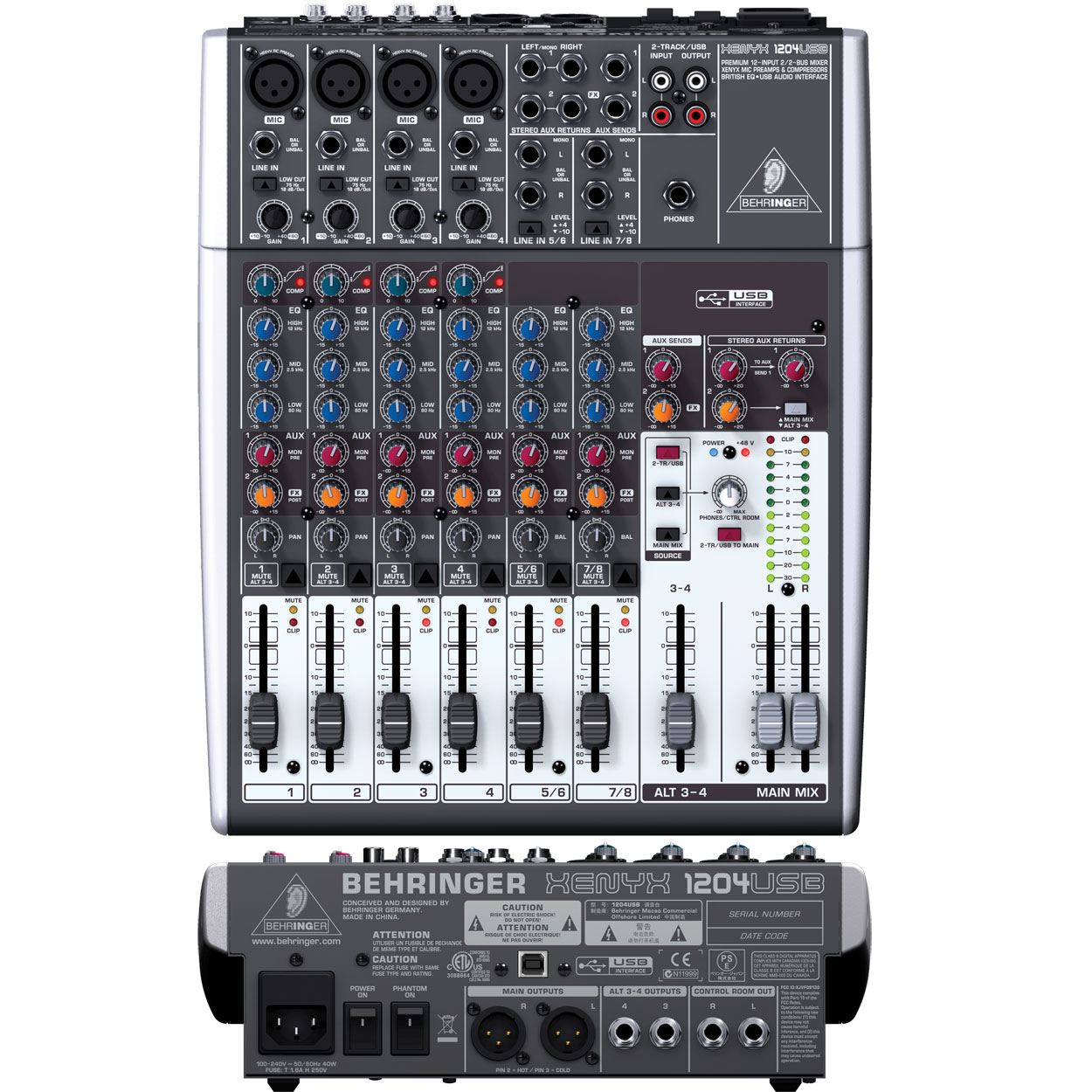 Som e Cia.: MESA DE SOM BEHRINGER XENYX 1204FX