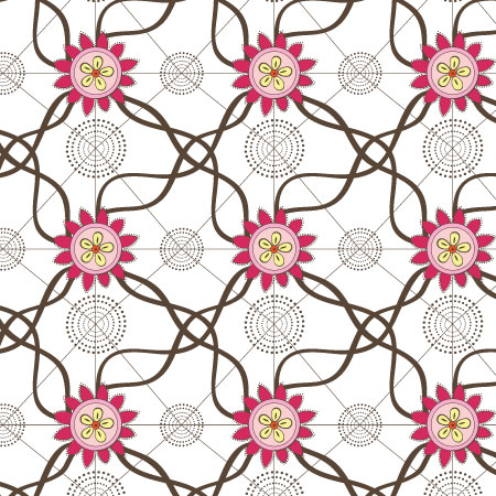 Floral Flowers Bed Sheet Pattern vector files - G-Corner-Bp