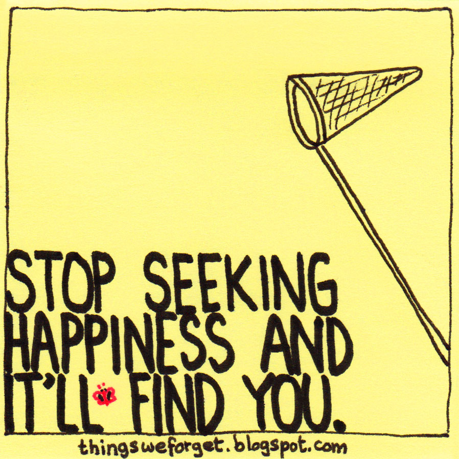 Things We Forget 957 Stop Seeking Happiness And Itll Find You