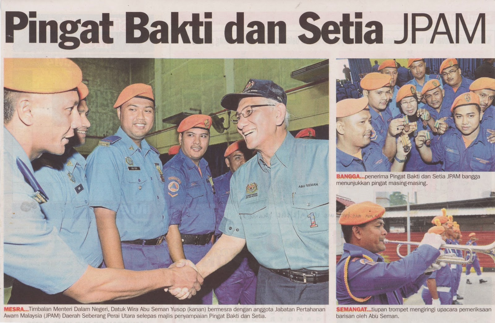 Civil Defence of Malaysia ( CDEF ): Pingat Bakti Setia JPAM