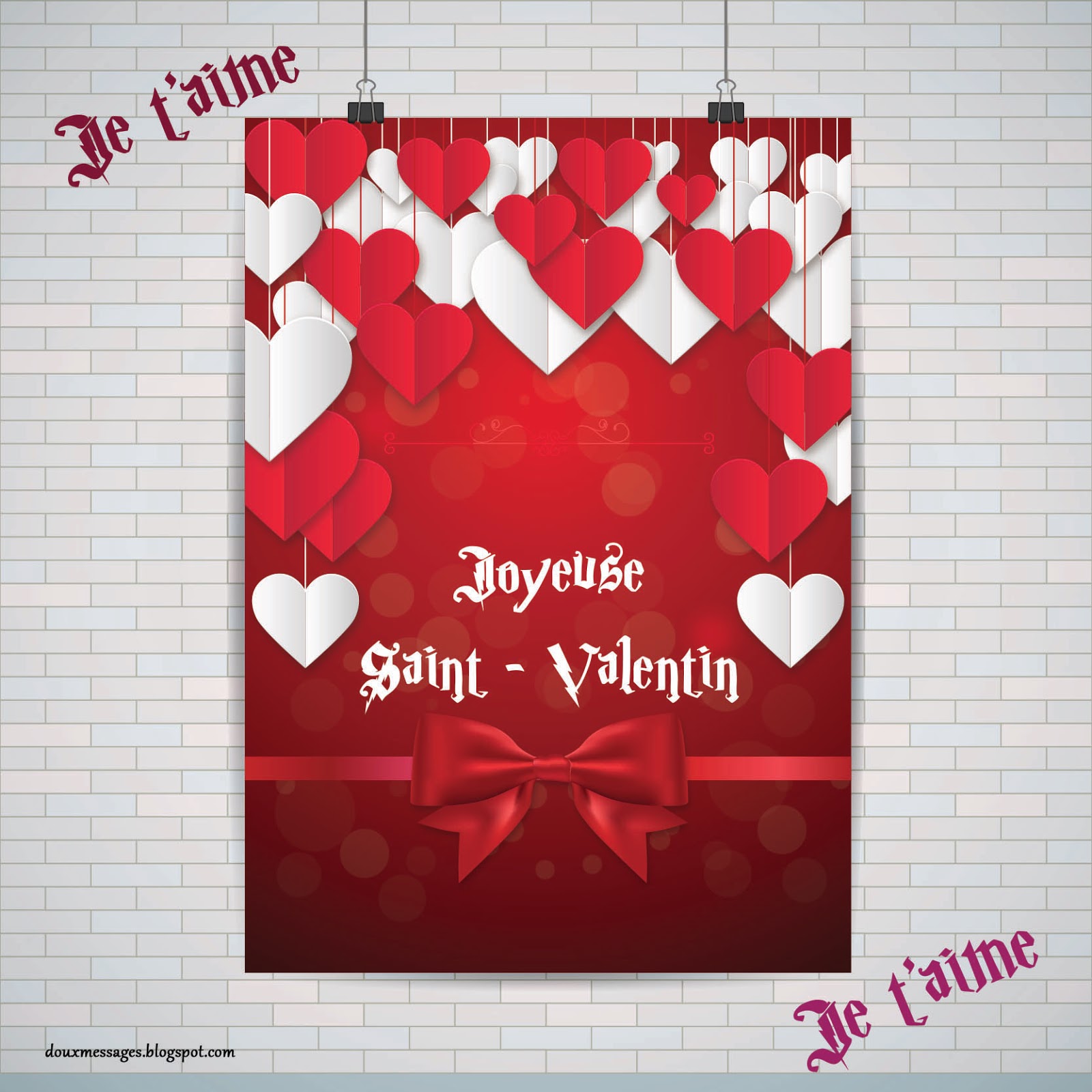 MESSAGE D'AMOUR POUR LA SAINT VALENTIN - MESSAGES DOUX