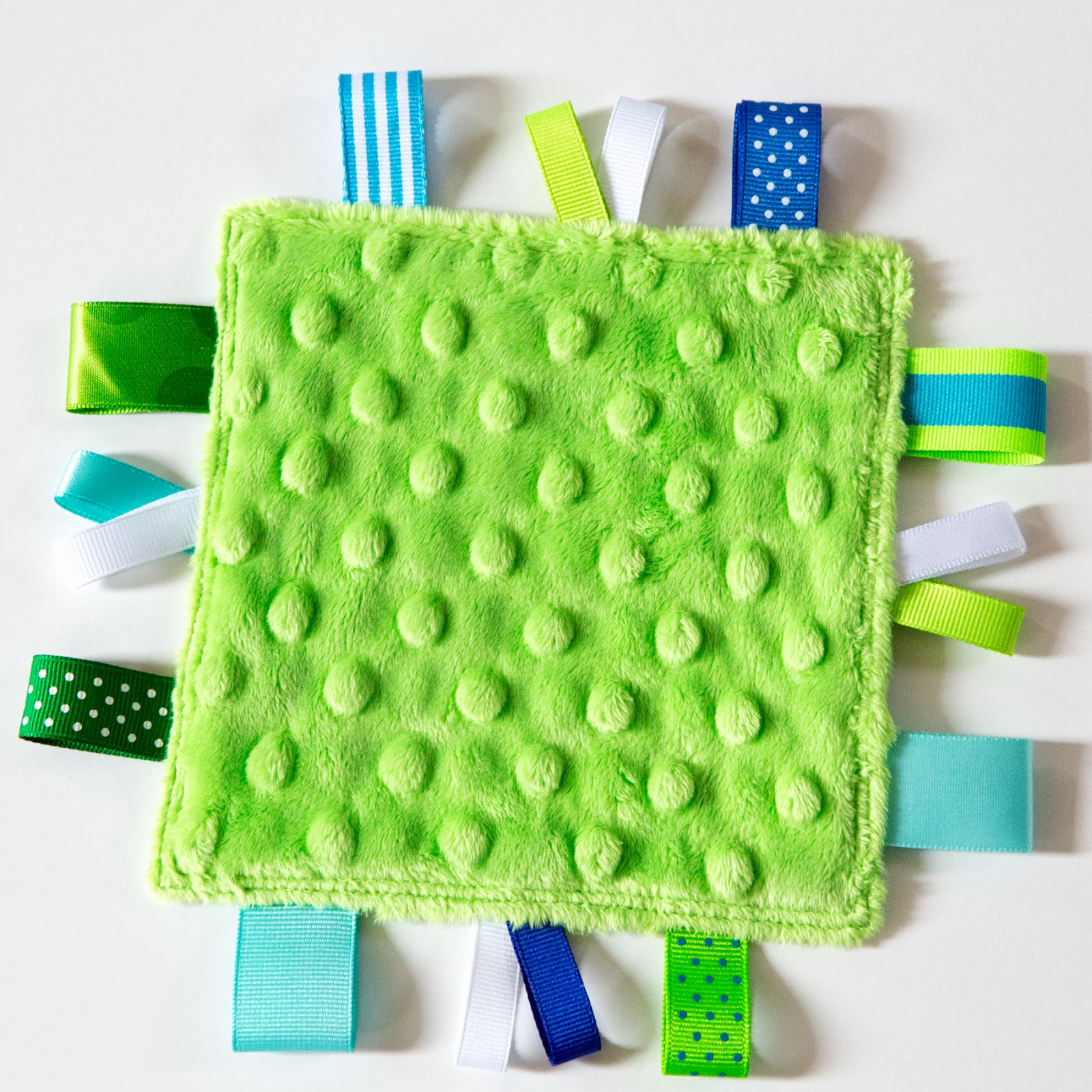 .: Little Fishy Personalized Baby Crinkle Square Sensory Toy