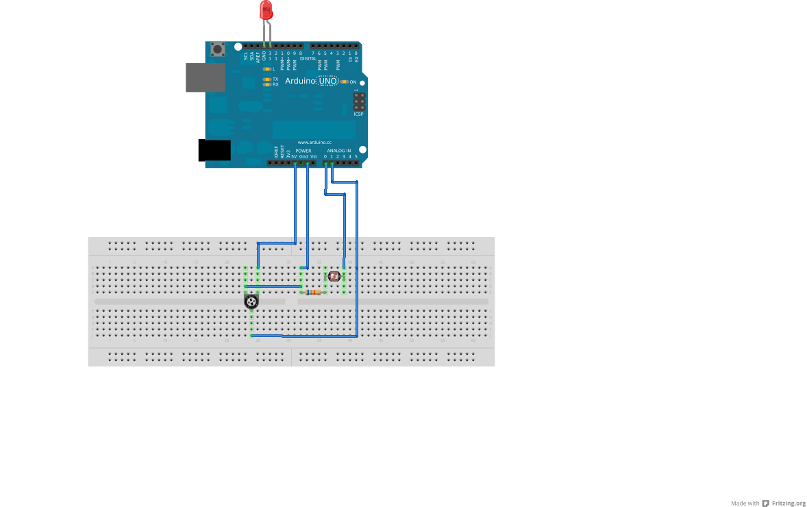 Arduino: Lichtsensor mit Poti