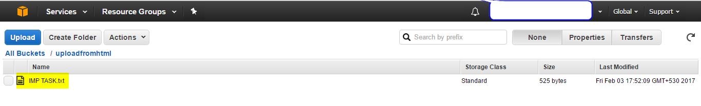 Aws S3 Uploading Files To Aws S3 Bucket Using Html Form Upload