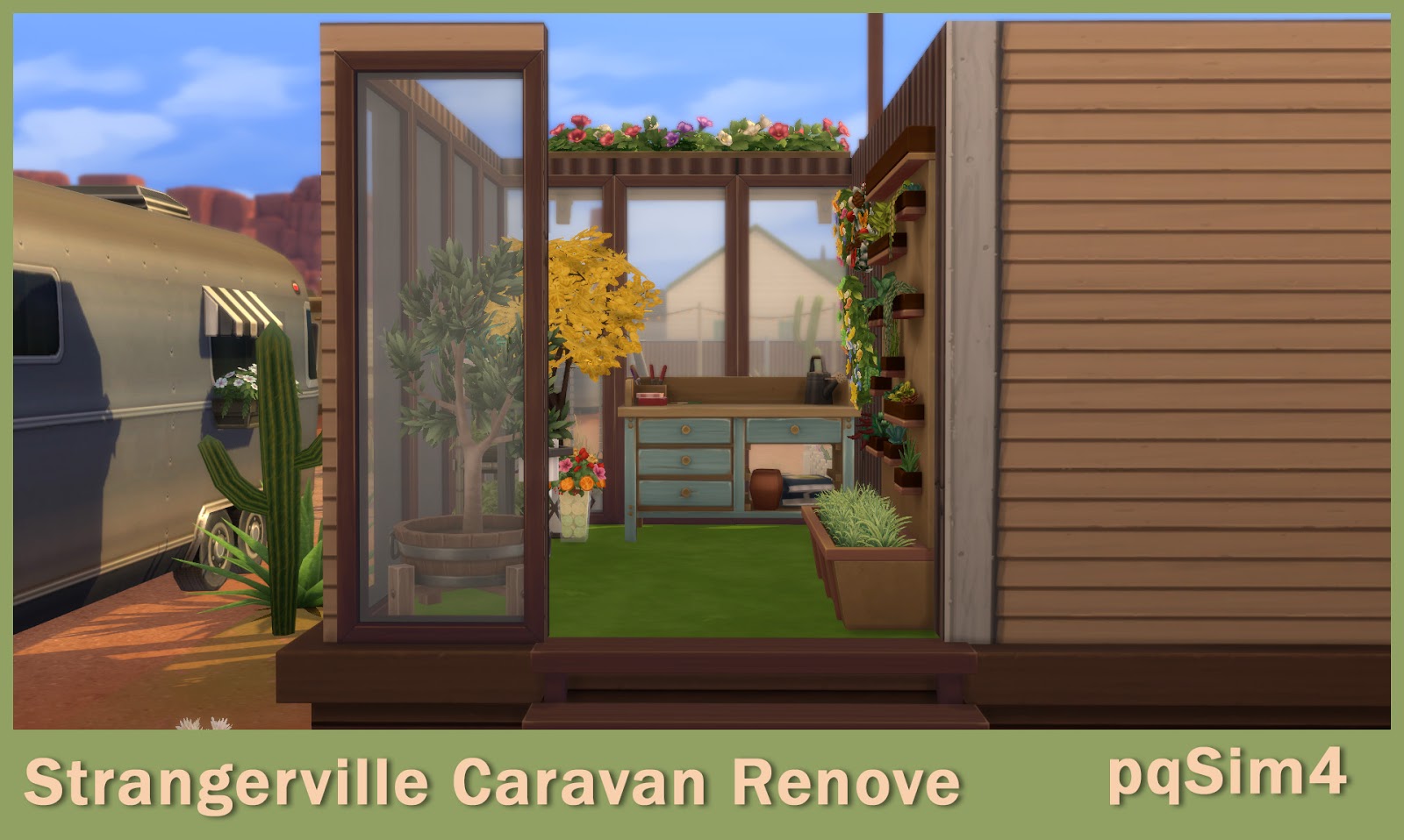 No CC Strangerville Caravan Renove. Sims 4 Speed Build and Download.