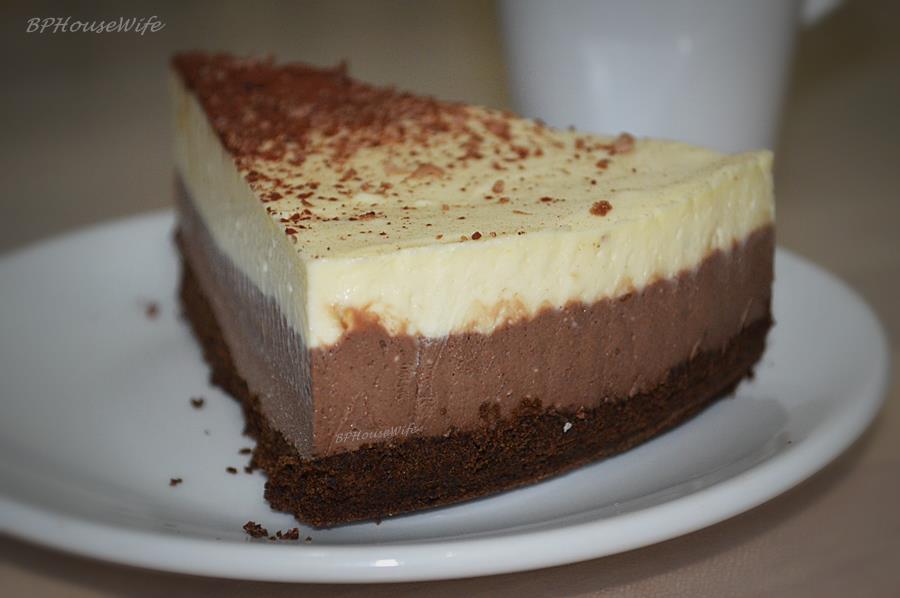 BPHouseWife: Triple Layer Chocolate Cheesecake Recipe (step by step photos)