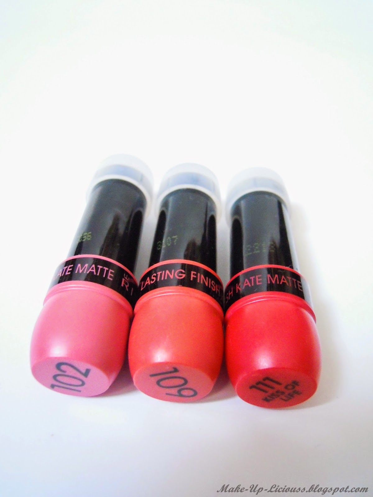 Rimmel Kate Moss mat karmini 3 nijanse - MakeUpLicious