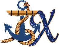 Alfabeto tintineante con ancla azul. - Oh my Alfabetos!