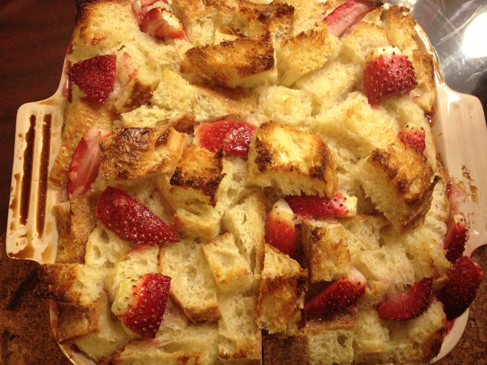 Strawberry Bread Pudding