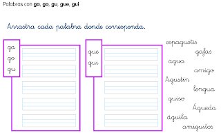EL BLOG DE SEGUNDO: PALABRAS CON "GA, GO, GU, GUE, GUI, GÜE, GÜI" (I)
