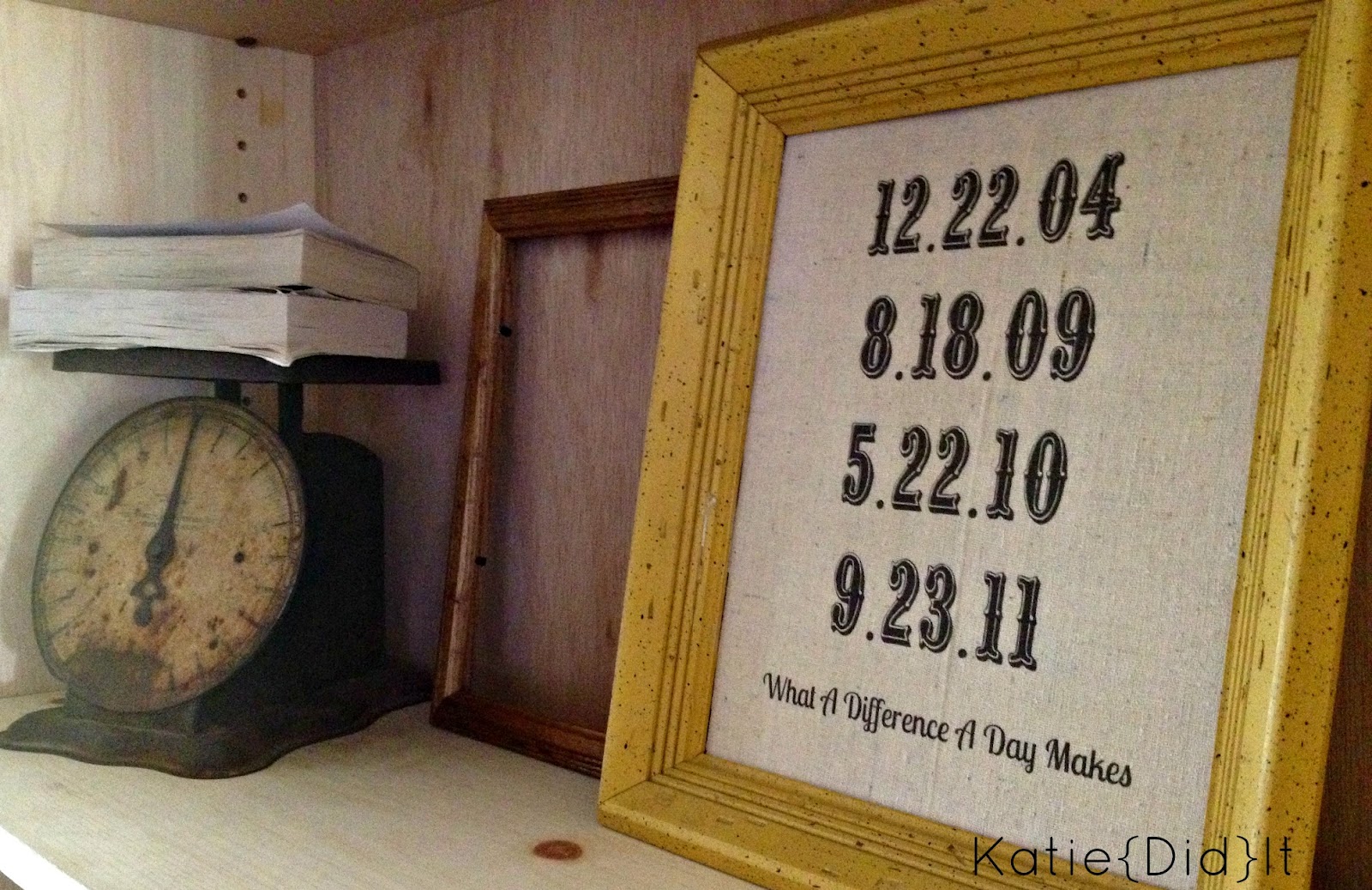 Katie{Did}It: Framed {Important} Dates