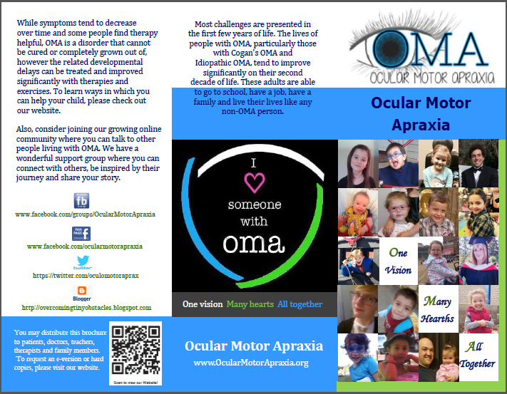 Overcoming Tiny Obstacles: Ocular Motor Apraxia Brochure