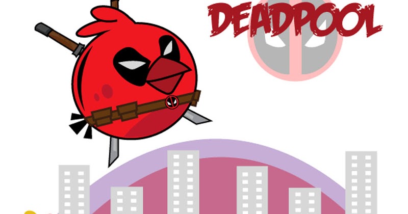 La Web Angry Birds: Angry Bird Superhéroe - Deadpool para imprimir