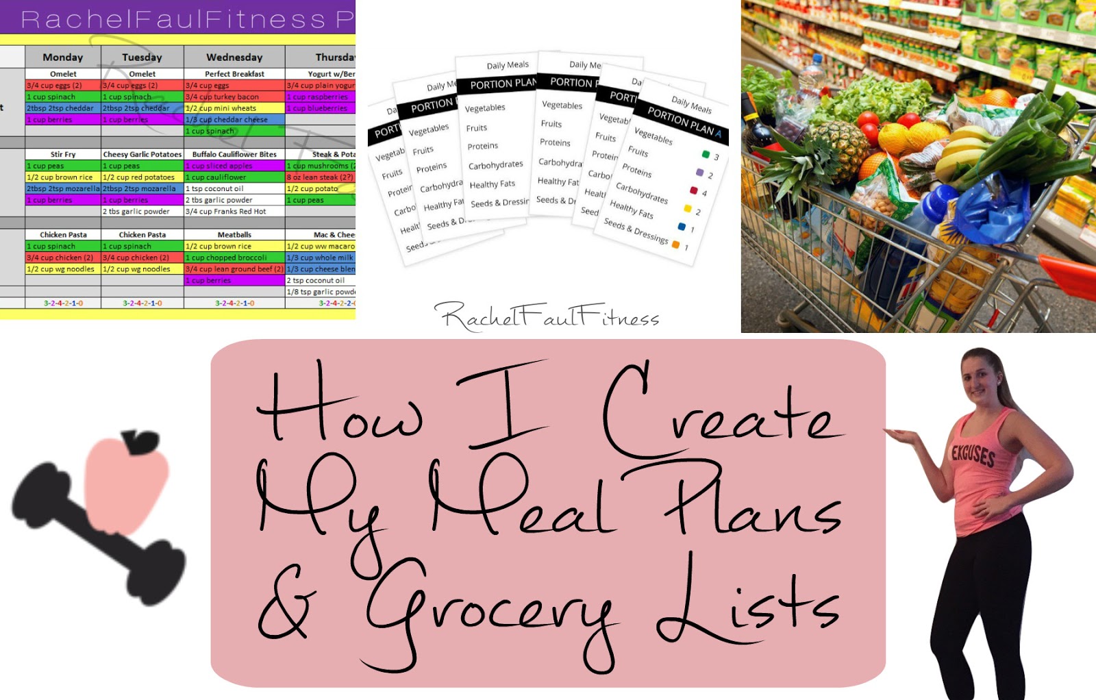 How I Create My Meal Plans & Grocery Lists! | Rachel Faul Fitness
