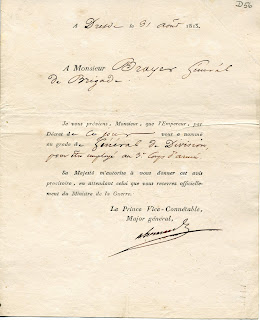 Napoleonic Documents and Manuscripts: Marshal Berthier - set of four ...