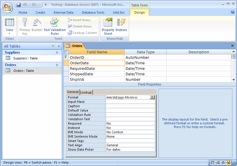 Microsoft access database Percentage tab in Pashto ~ پښتون استاذ ...