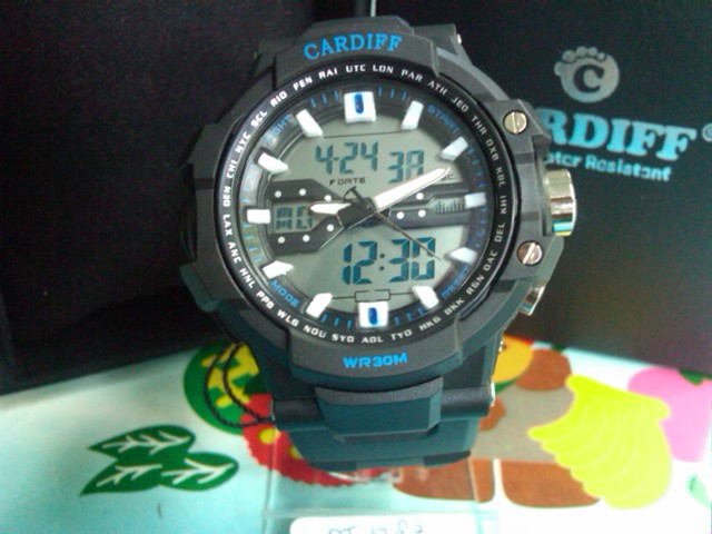 JAM TANGAN CARDIFF WATERPROOF: JAM CARDIFF SPORTY & TRENDY