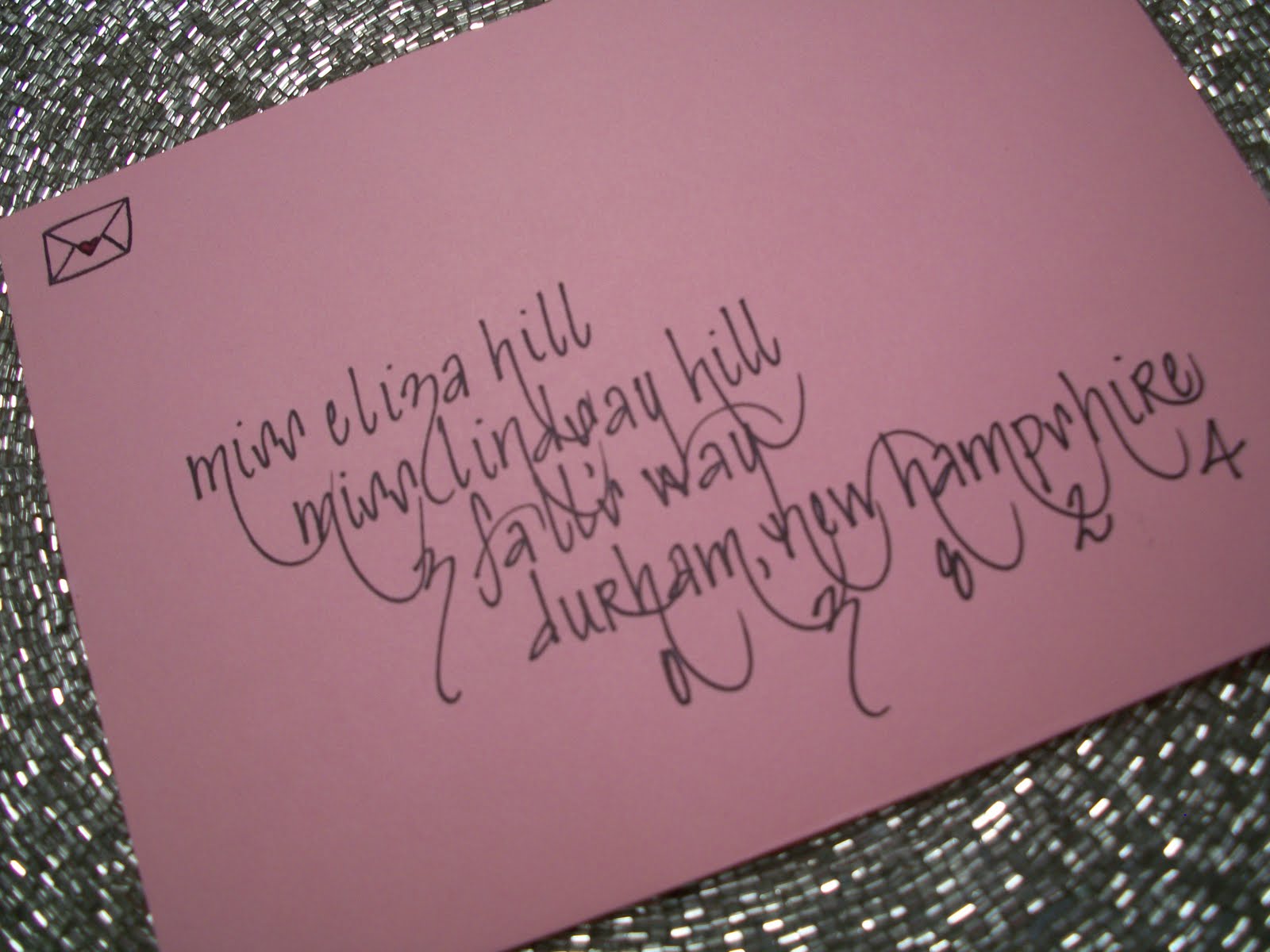 Penned and Pretty...A Calligraphy Shop: ...Pink Outer Envelopes & a ...