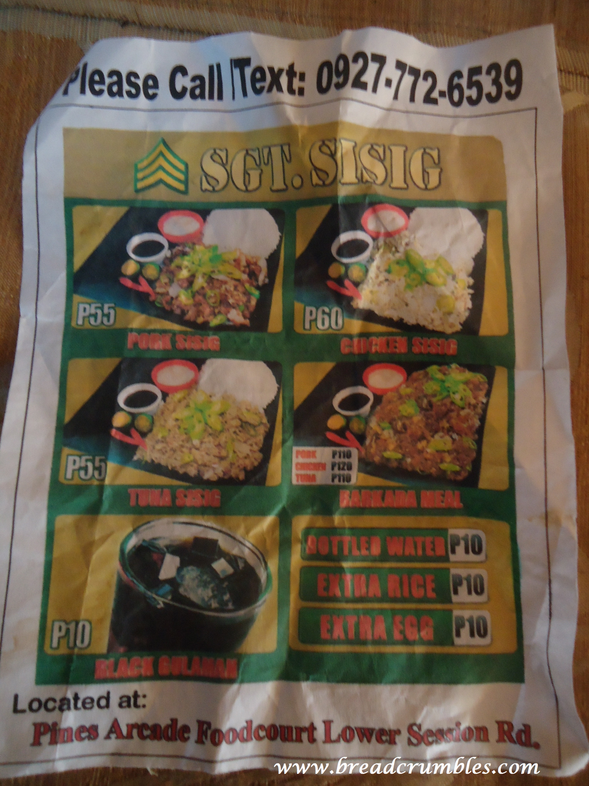 Student Meal: Sgt Sisig ~ BreadCrumbles