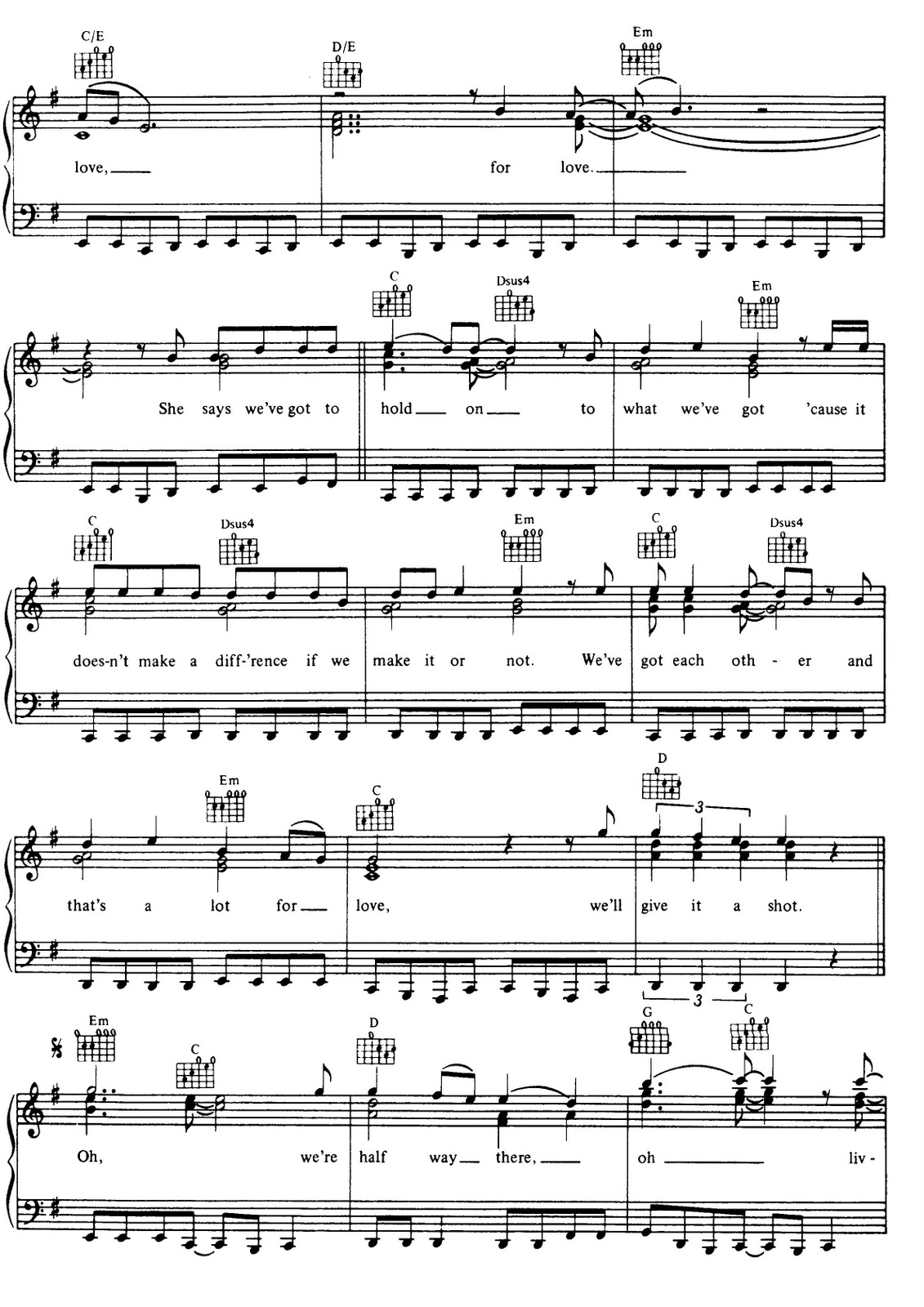 Cantinho Das Partituras Partitura De Bon Jovi Livin On A Prayer