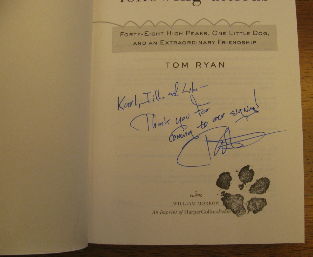 Tom Ryan's Following Atticus Book Signing Event at Newington's Barnes ...