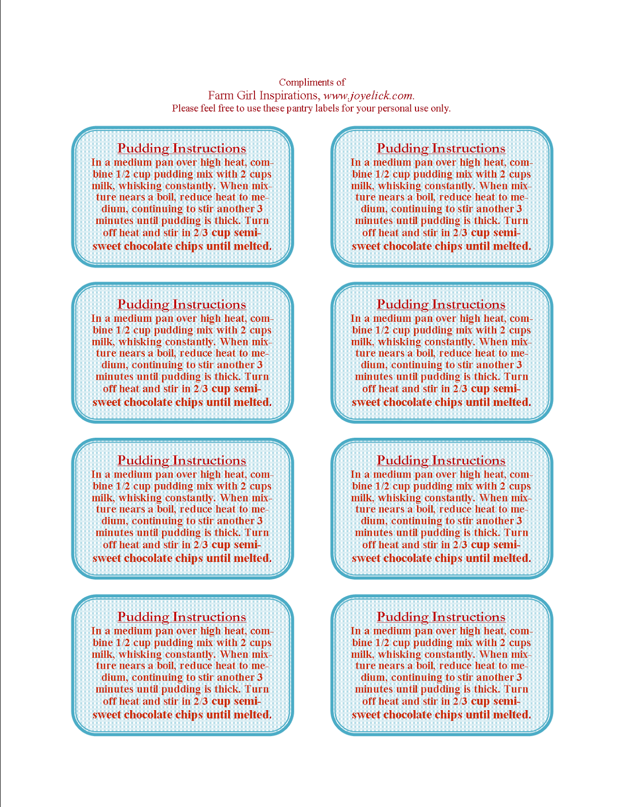 BEST CHOCOLATE PUDDING MIX: The frugal farm girl's DIY ready-made mix ...