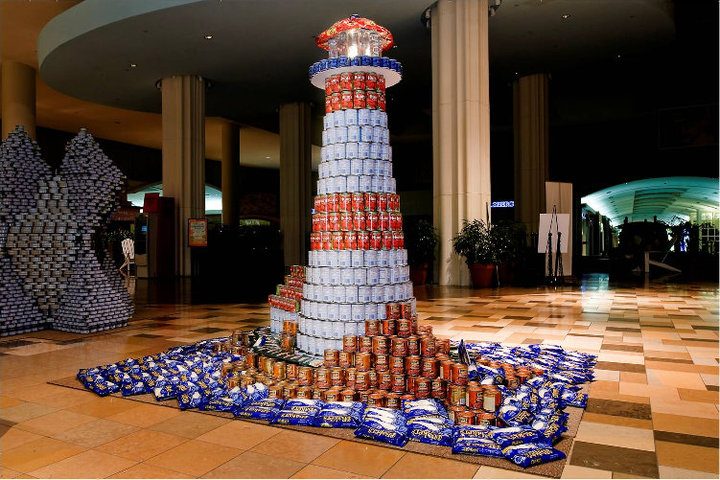 If It's Hip, It's Here (Archives): Canstruction - Food Can Sculptures ...