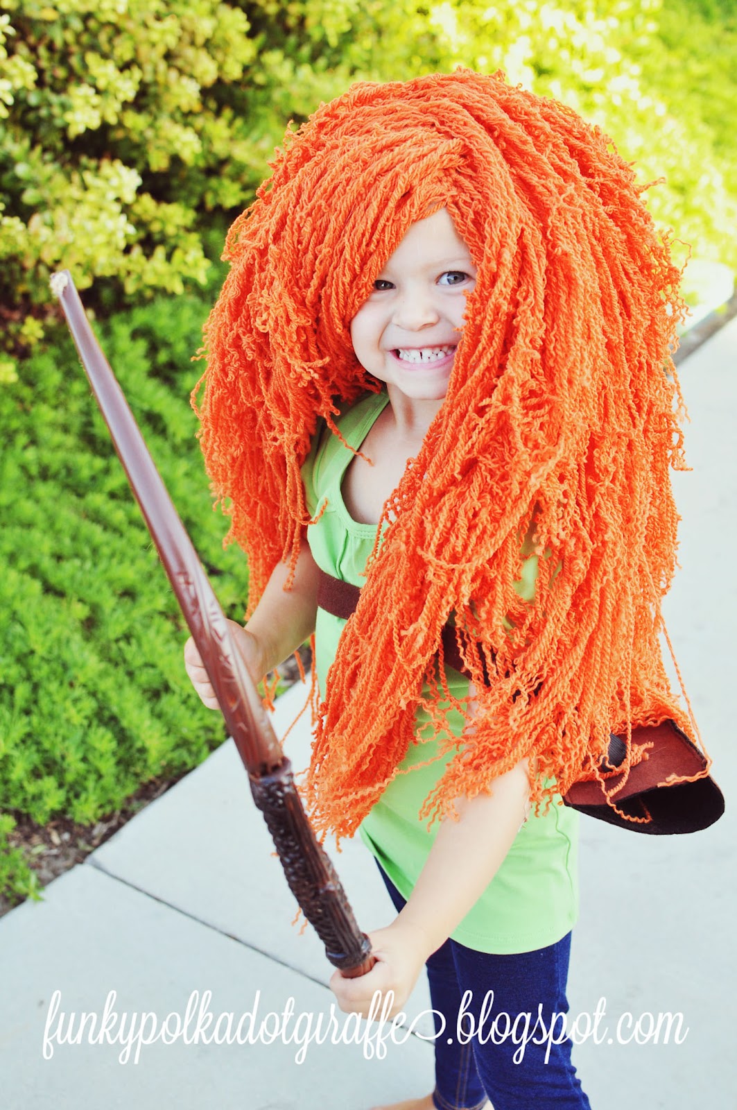 Holiday Travel Park: Wiggin' Out: Princess {Merida} Costume Wig Tutorial
