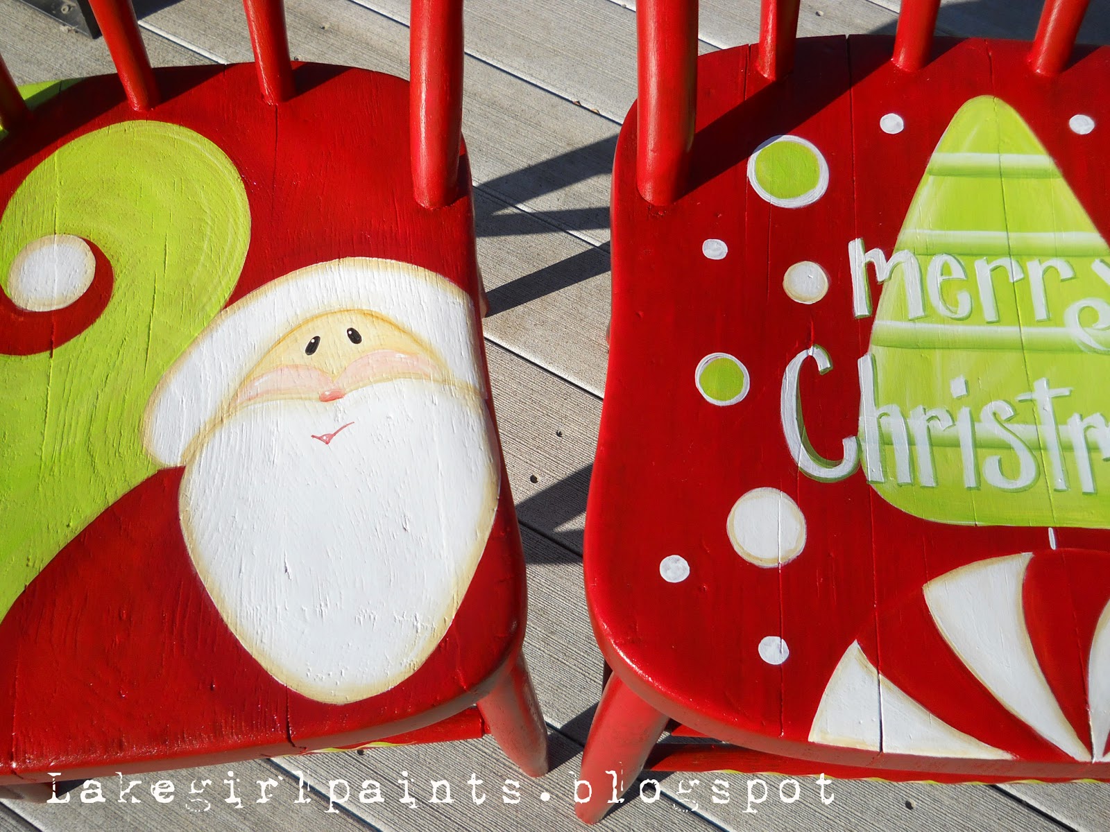 Lake Girl Paints: Whimsical Christmas Chairs