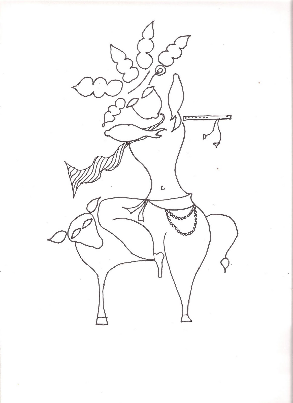 Karma and some: Keshava: Line drawings of my Lord
