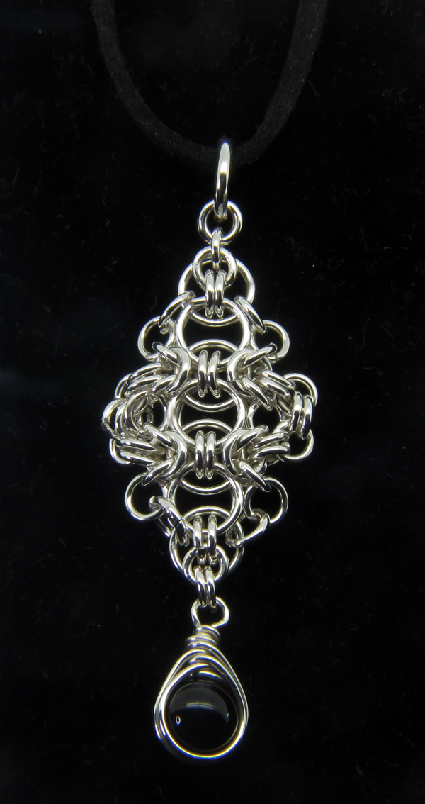Marika's handcrafted jewellery: Gothic Silver Chain Maille Pendant ...
