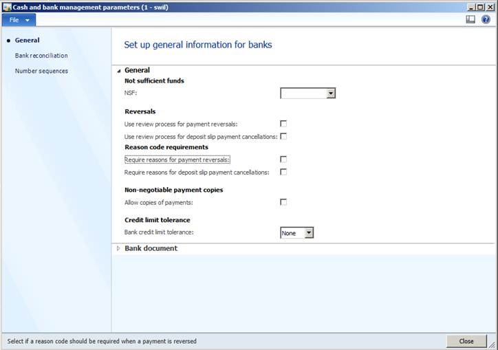MS Dynamics Ax 2012: Financial Reason Codes, Setup in MS Dynamics Ax 2012