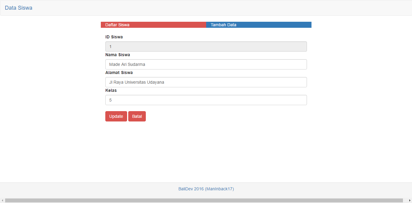 Media Info: Tutorial Basic CRUD dengan Framework PHP CodeIgniter