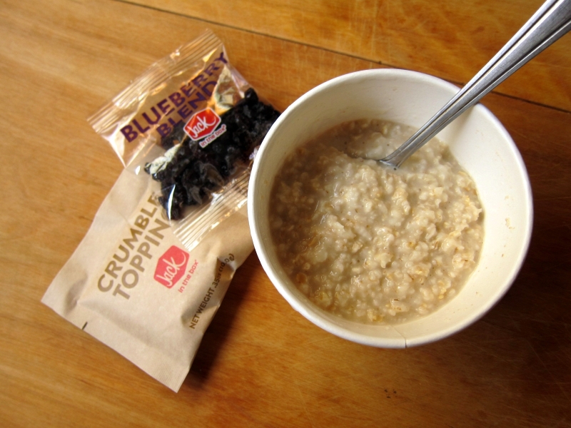Review: Jack in the Box - Blueberry Muffin Oatmeal | Brand Eating