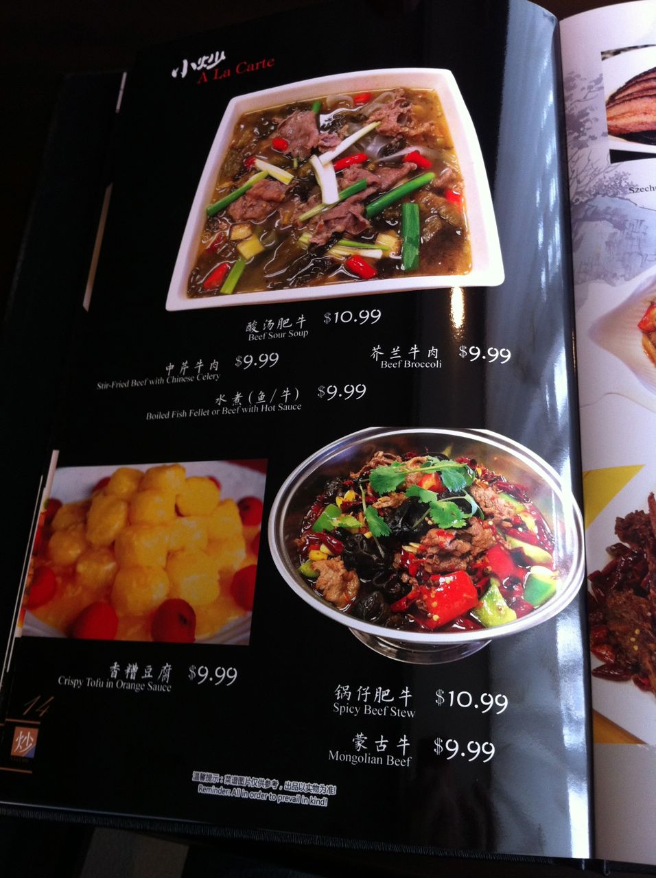 The Radiused Corner Menu Vault: Szechuan Chef