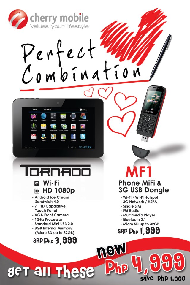 Cherry Mobile Tornado Tablet plus MF1 USB Dongle Phone for only P4999 ...