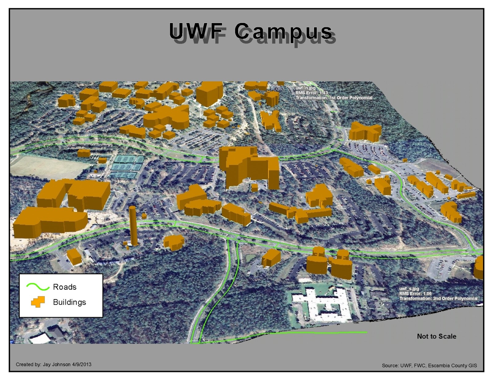 Jay Johnsons Uwf Gis Blog Georeferencing Editing And Arcscene