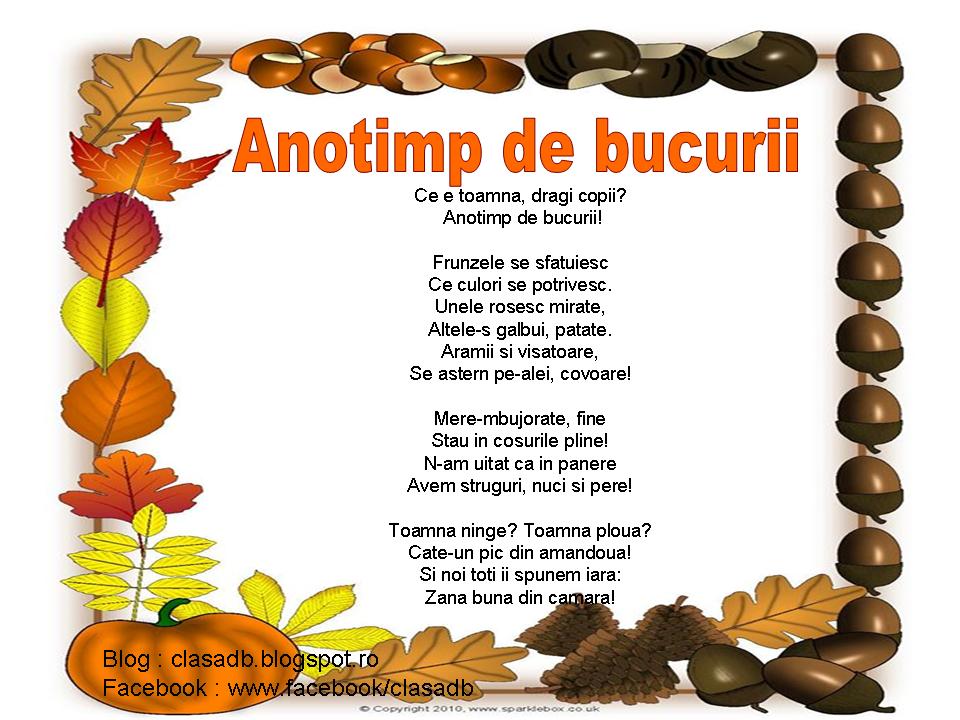 CLASA NOASTRĂ: ANOTIMP DE BUCURII