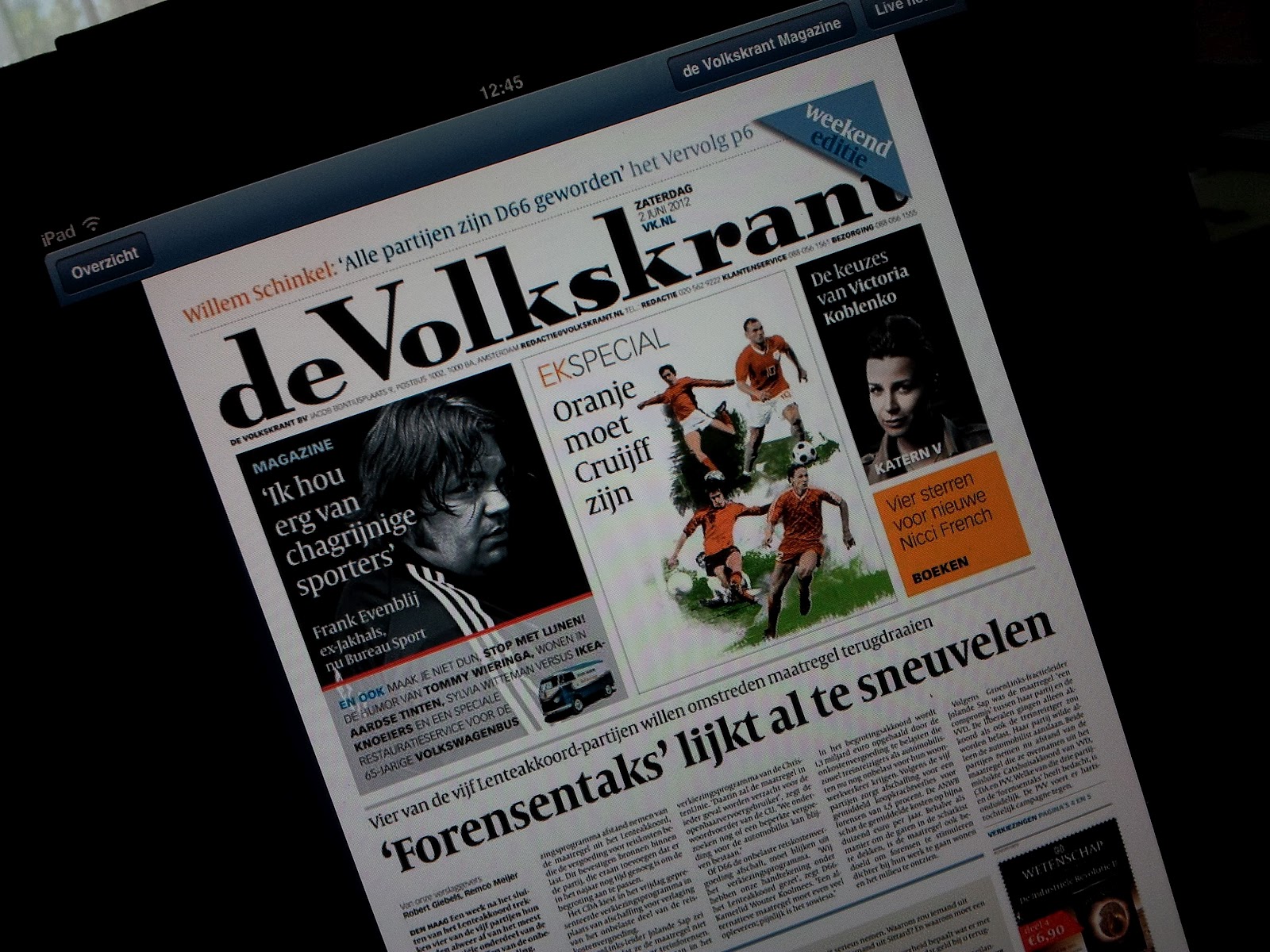 Papanuzonderquil: Over leven...: Het nieuwe krant lezen