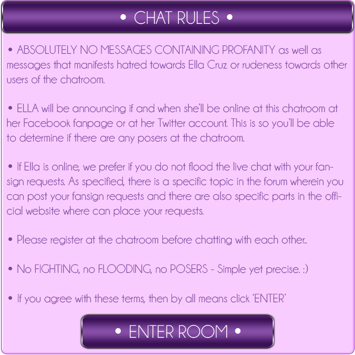 Ella Cruz' Interactive Website: Chat Rules