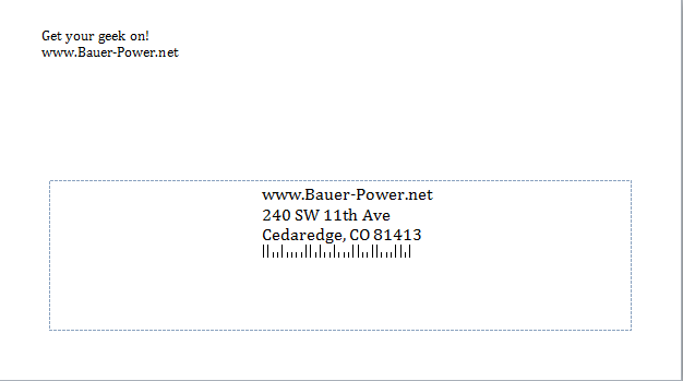 How To Add Barcodes To Envelopes in Microsoft Word ~ Bauer-Power Media