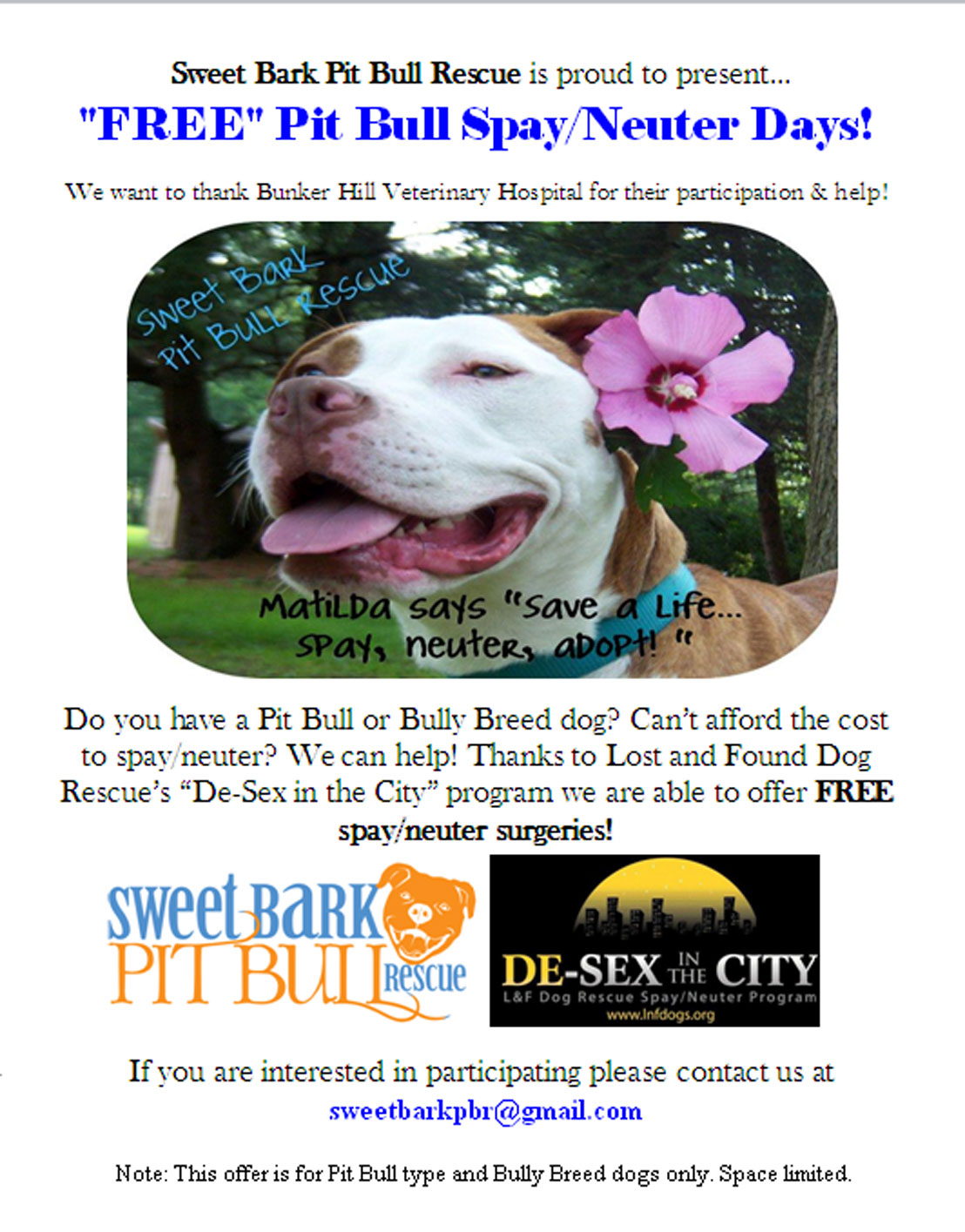PBRC News and Views: Northeast PA - FREE Spay/Neuter for pit bulls for ...