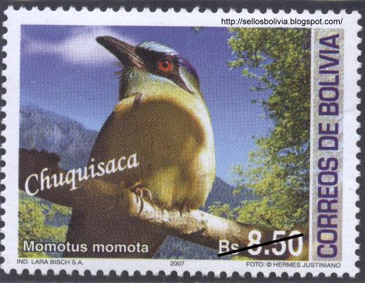 Sellos de Bolivia: Aves de los 9 Departamentos - Chuquisaca