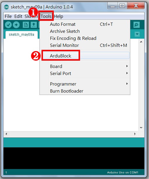 安裝arduino和ardublock